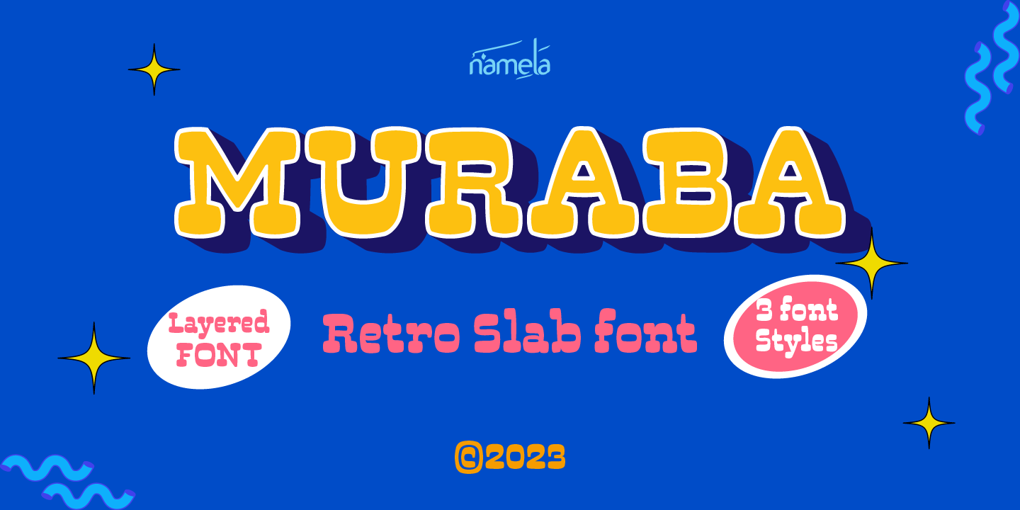 Muraba Font - Extrude - Namela Type