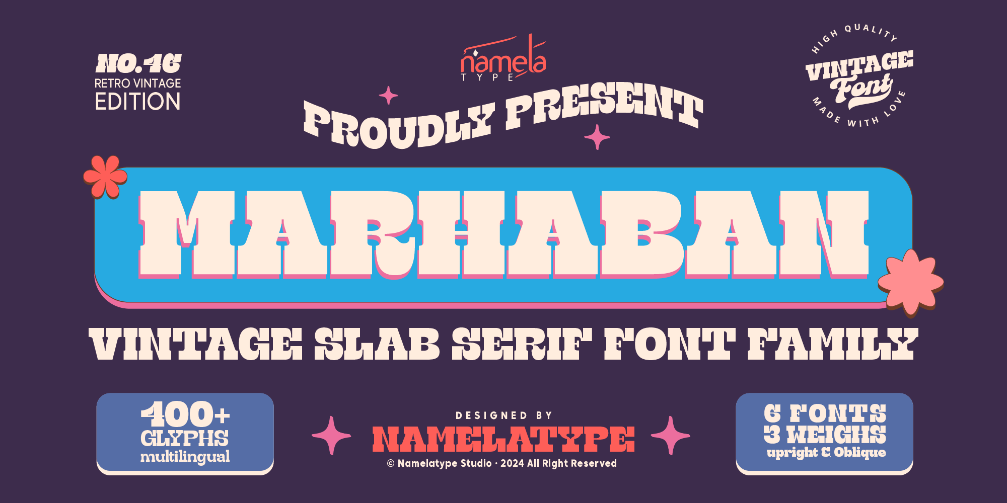 Marhaban Retro Vintage Slab Font | Download & Licensing Option